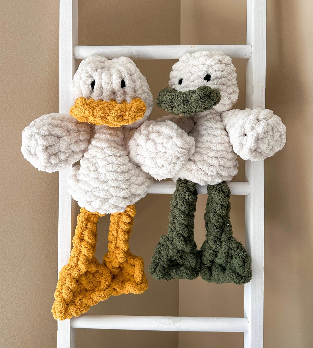 Duck Snuggler | Chunky Knit Handmade | Soft Stuffed Animal | Duck ...