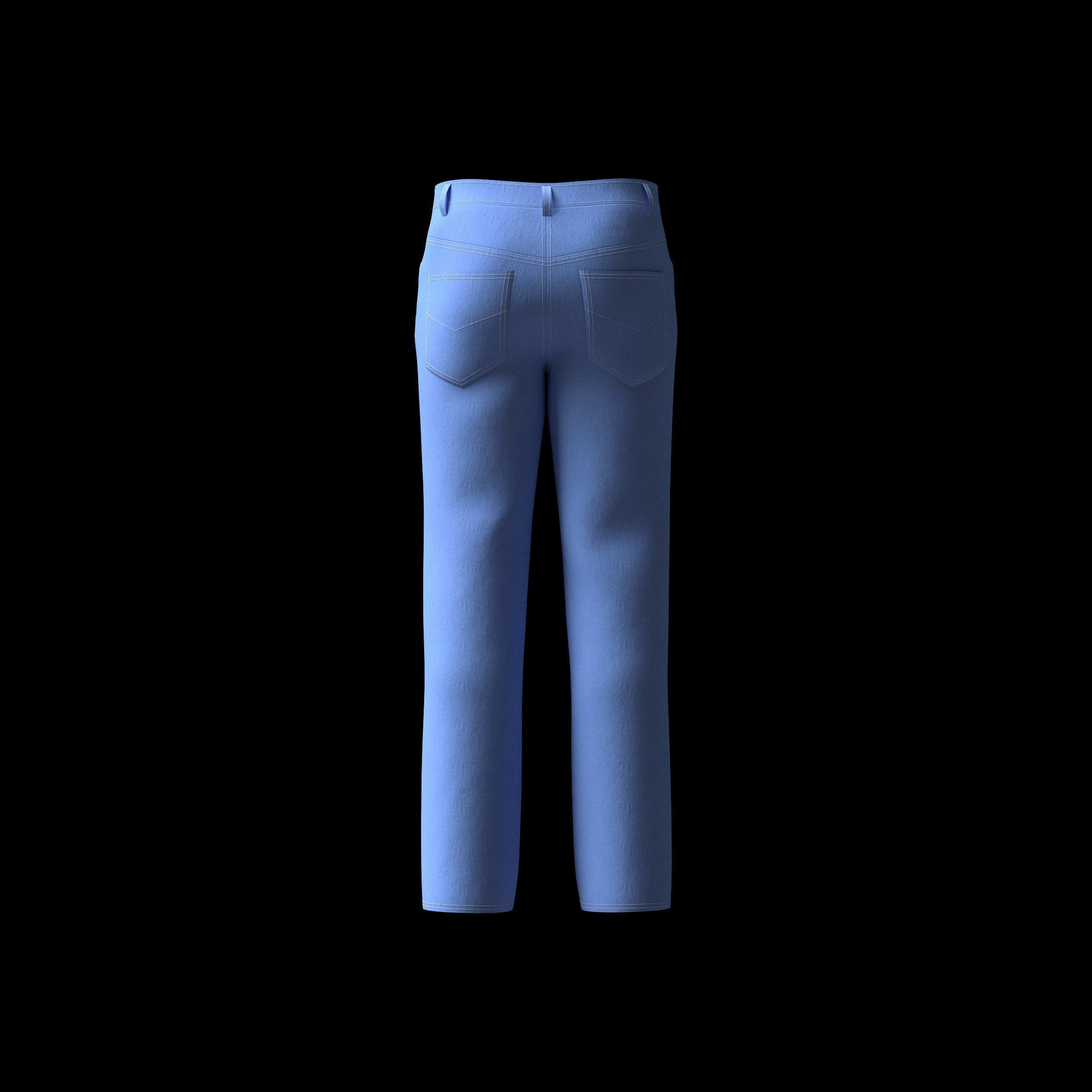 Mens Jeans 3D Garment for CLO3D Marvelous Designer ZPAC ZPRJ File ...