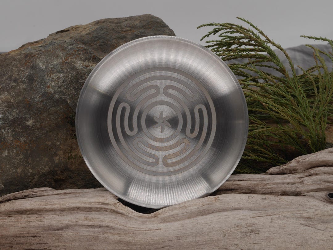 Hecate Strophalos Altar Tray: Engraved Stainless Steel Offering Plate ...