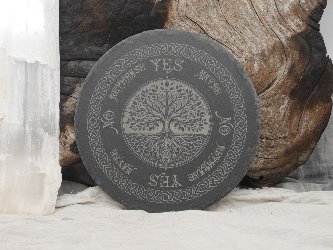 Bohemian Celtic Tree of Life Pendulum Board on Natural Slate ...