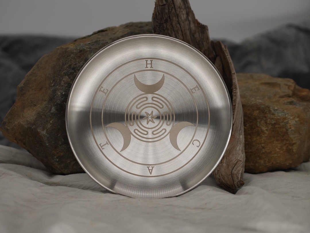 Hecate Altar Tray / Offering Plate - Engraved Stainless Steel - Etsy