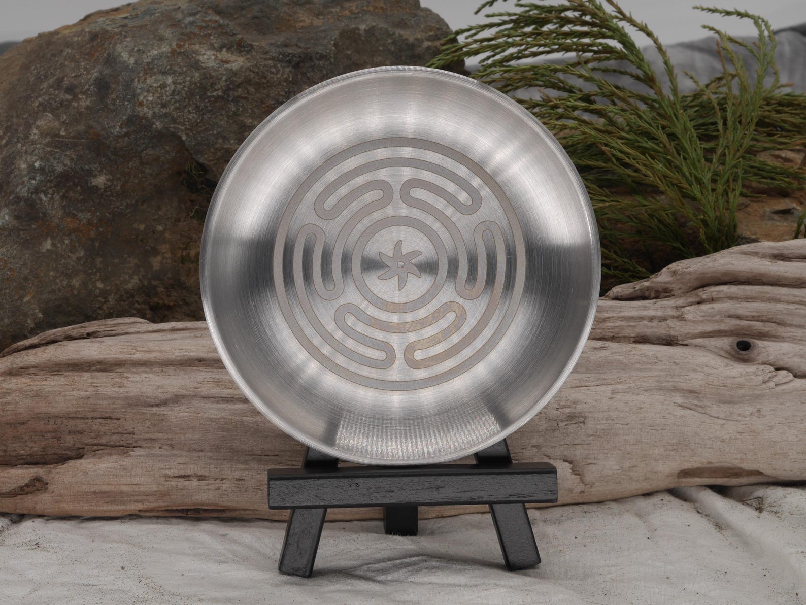 Hecate Strophalos Altar Tray: Engraved Stainless Steel Offering Plate ...