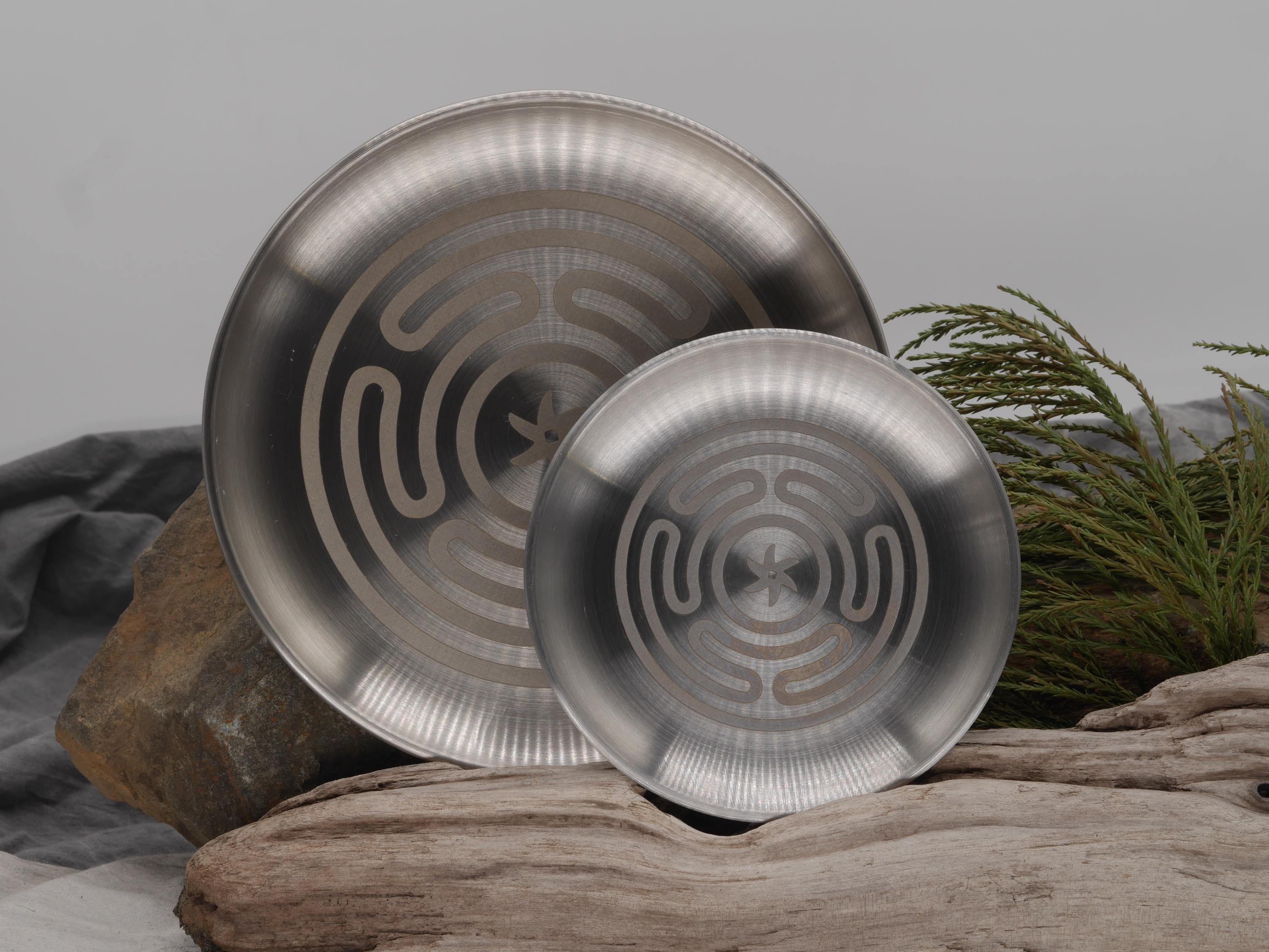 Hecate Strophalos Altar Tray: Engraved Stainless Steel Offering Plate ...