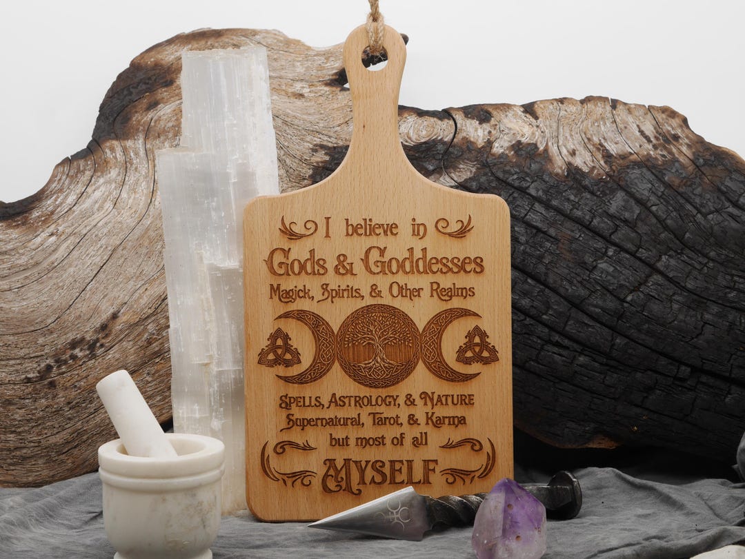 Large Gods and Goddesses Wood Cutting Board: Witchy / Pagan Decor - Etsy