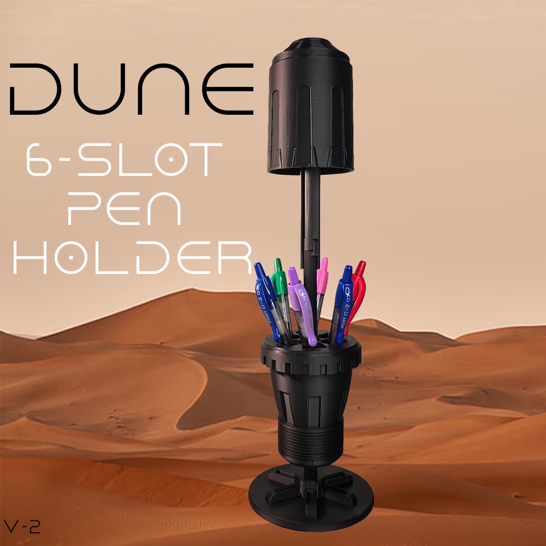 Rotating Moving Expanding Dune Sand Thumper Pen Holder Desk Accessory ...