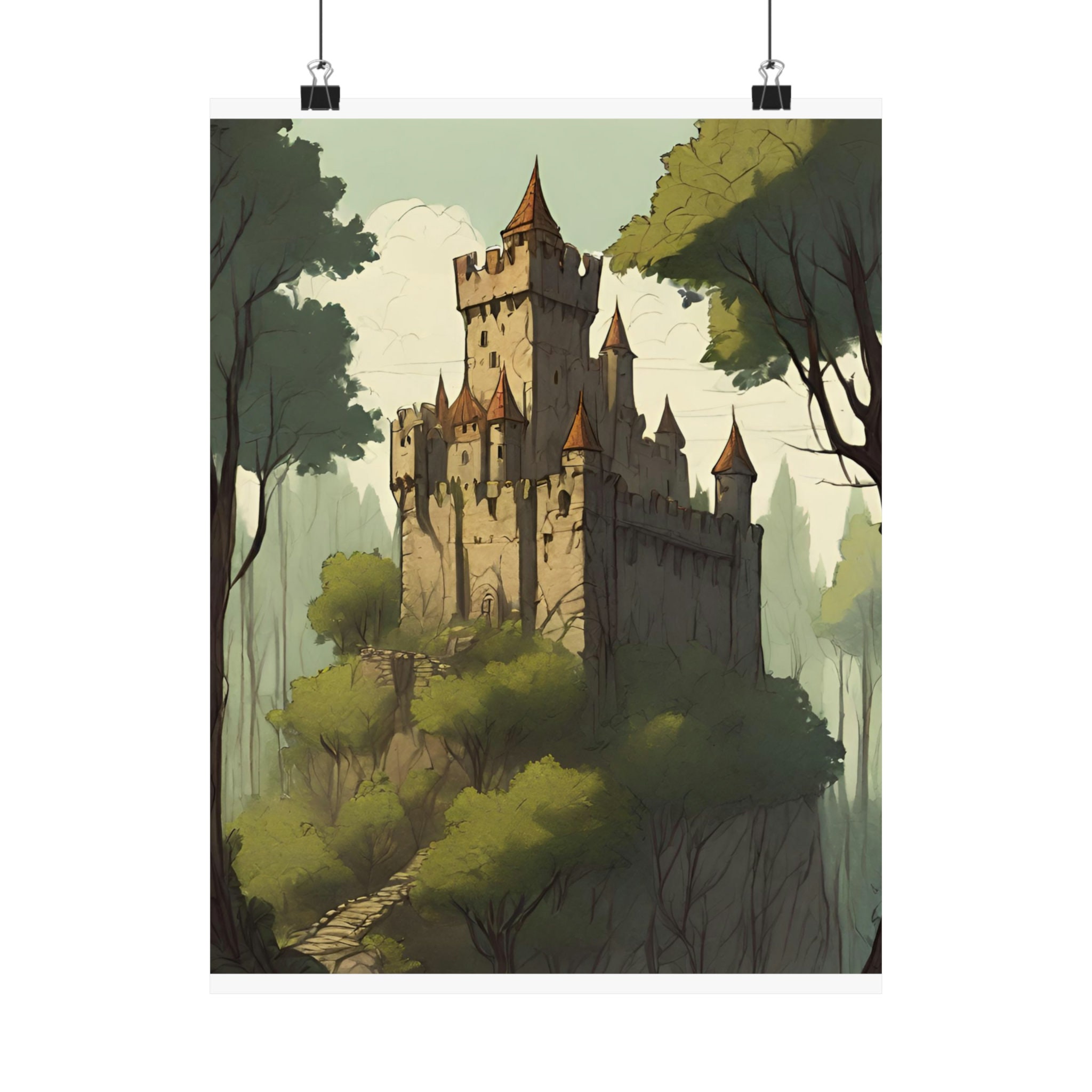 Wall Art, Home Decor, Unframed Poster, Medieval Castle . - Etsy