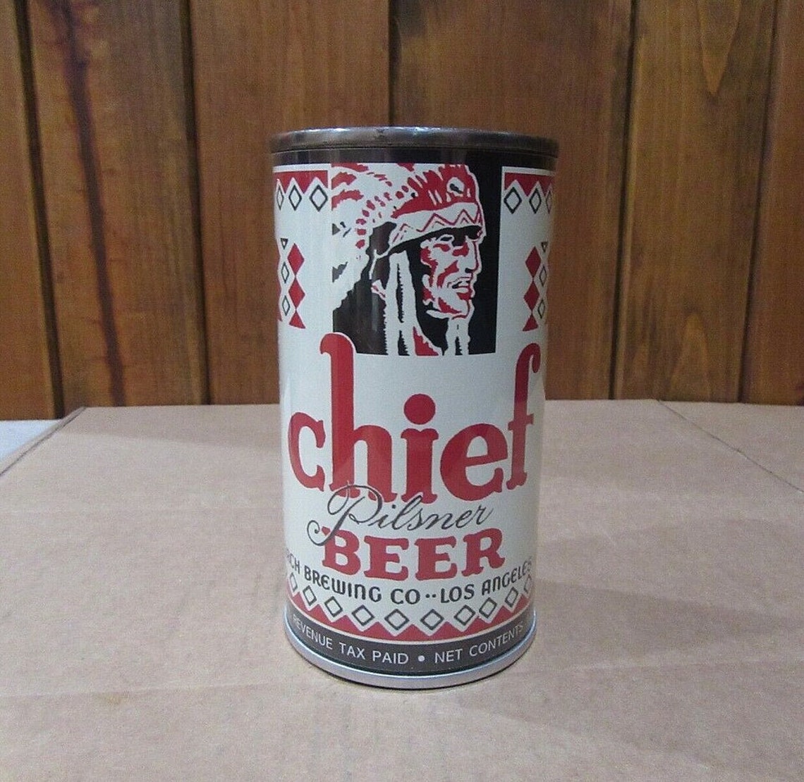 1940's Chief Pilsner Beer 12 FL OZ Straight Steel Beer Can Bottom ...