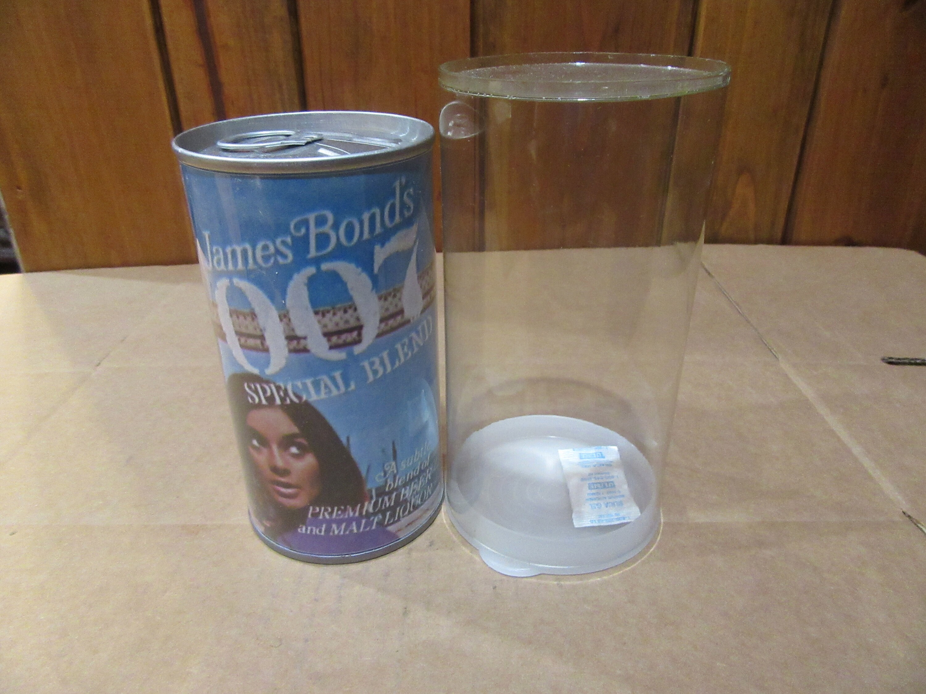 1969 James Bond 007 Beer 12 FL OZ Straight Steel Beer Can Bottom Opened ...
