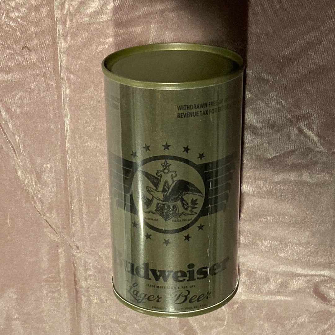 1944 Budweiser World War II WW2 Olive Drab REPLICA / NOVELTY Beer Can ...