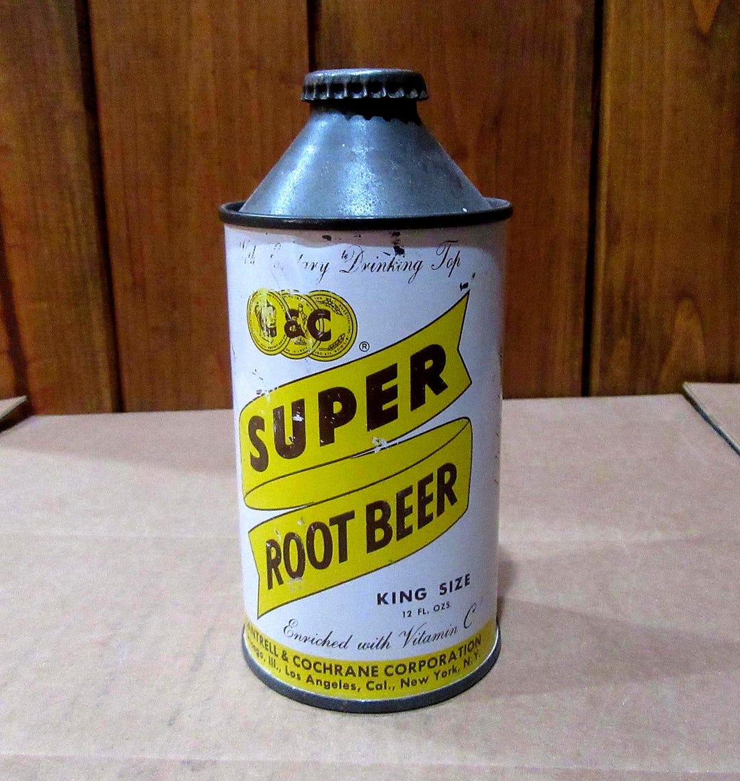 Vintage 1950's CC Super Root Beer Steel Can, 12oz - Etsy
