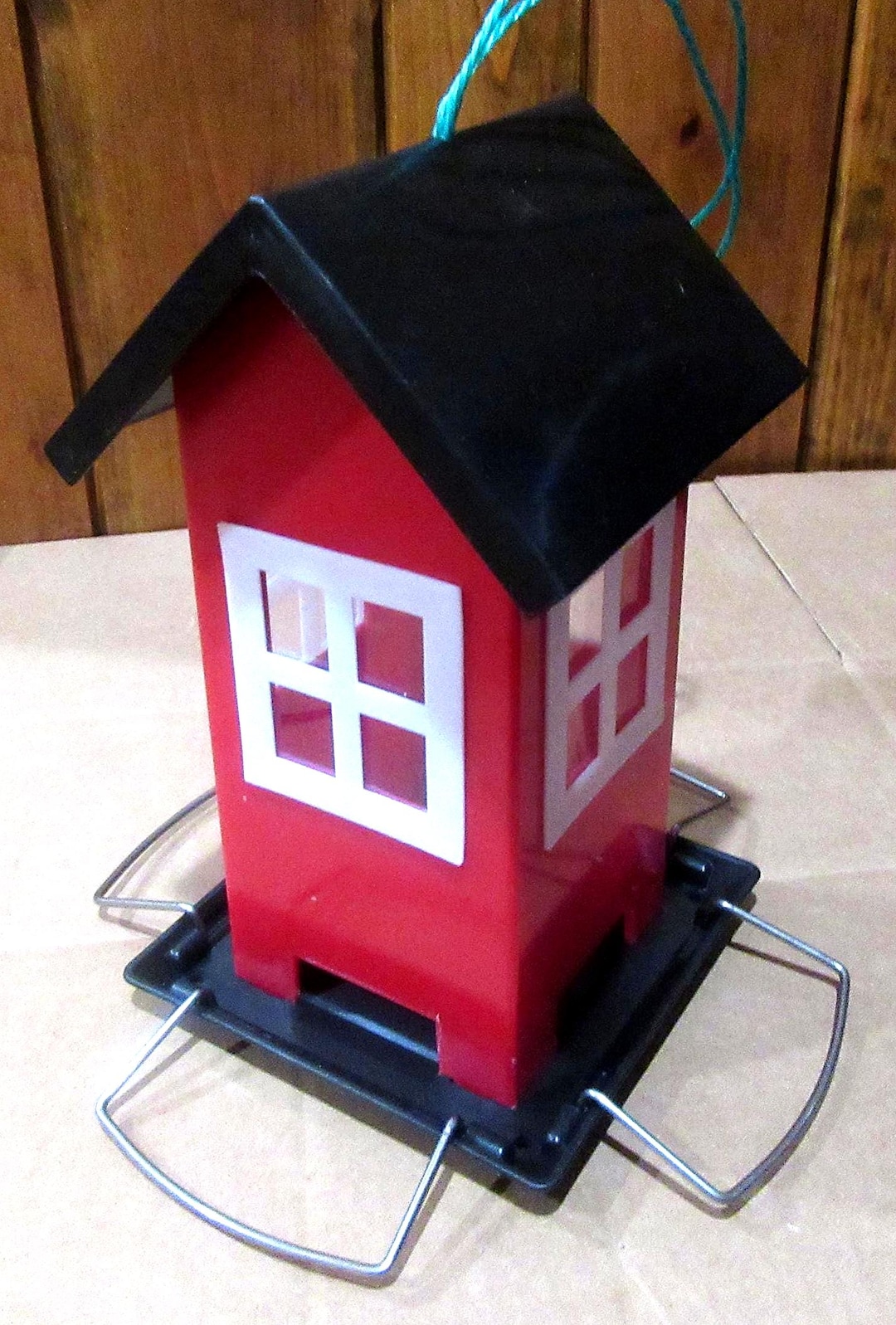 Red Metal Bird House Feeder: Weatherproof Country Design - Etsy