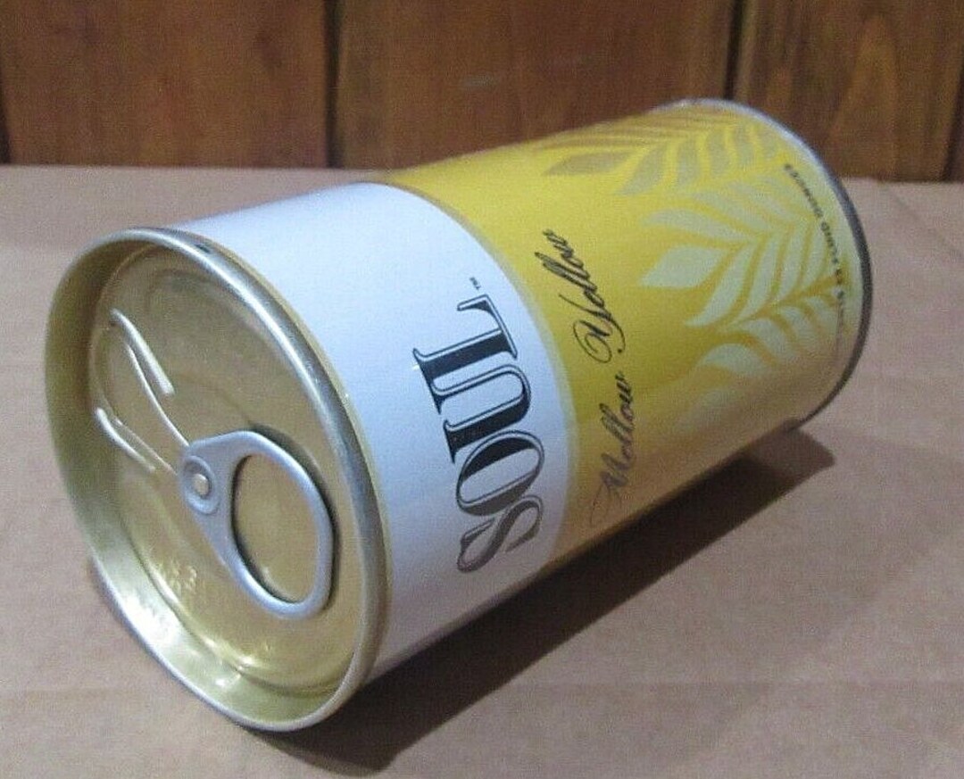 1960's Soul Mellow Yellow Premium Beer 12 FL OZ Straight Steel Beer Can ...