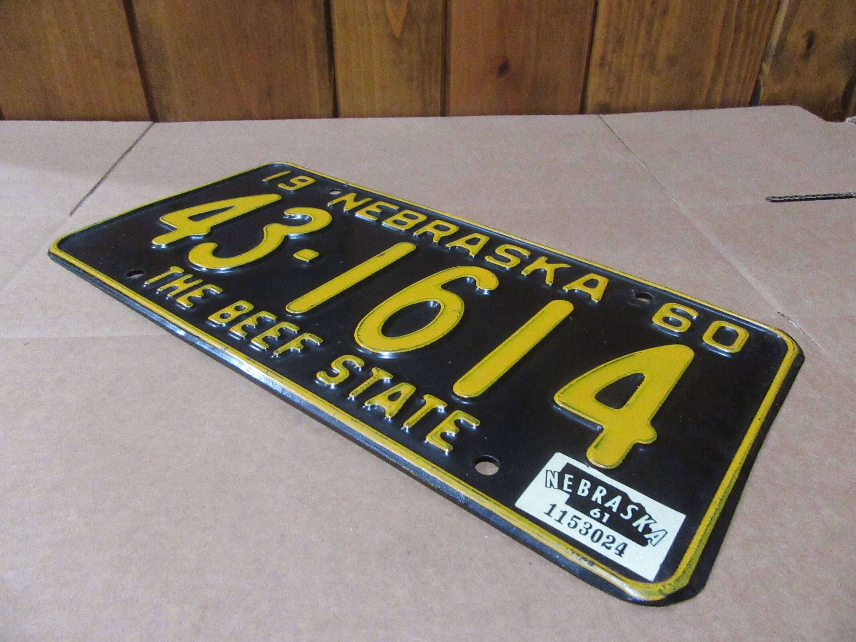 1960 Nebraska the Beef State License Plate Tag 43-1614 - Etsy