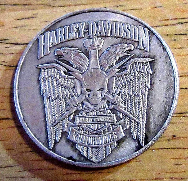 Harley Davidson Motorcycle Biker Coins – US Morgan Dollar Style Hobo ...