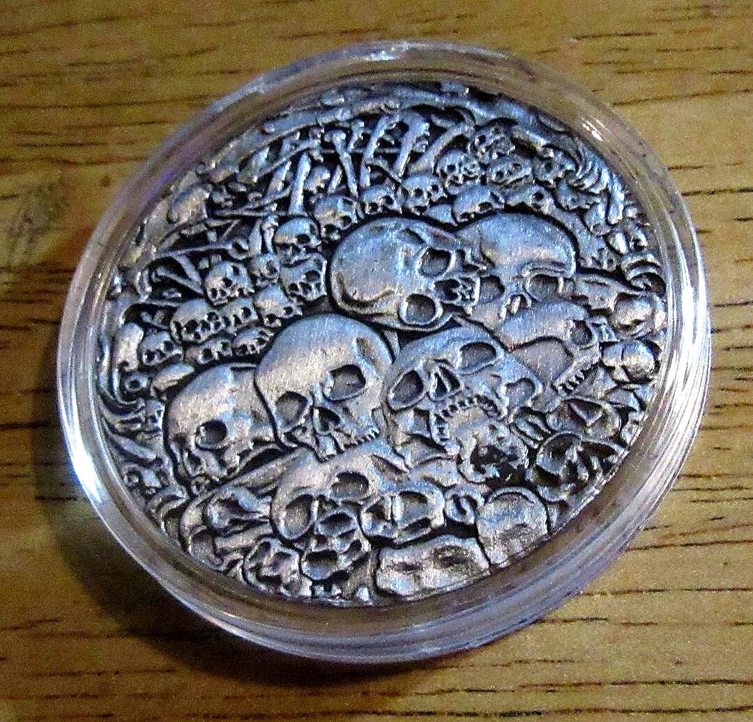 Skull & Bones Commemorative Coin: Alloy Hobo Nickel Art - Etsy
