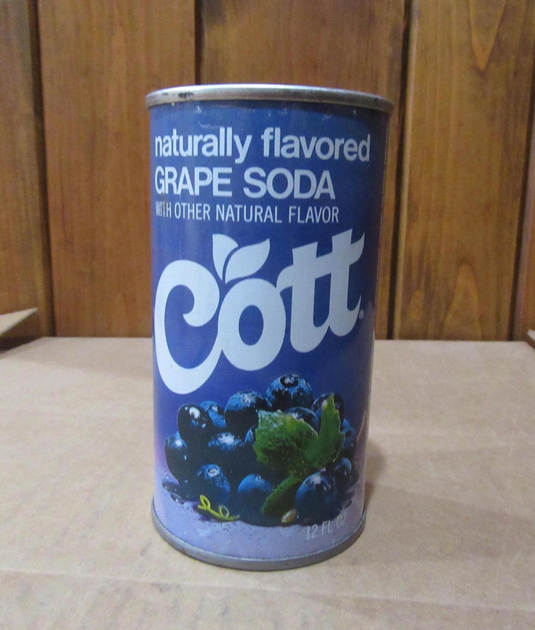 1976 Cott Grape Flavored Soda 12 OZ Straight Steel Pull Tab Soda Can ...