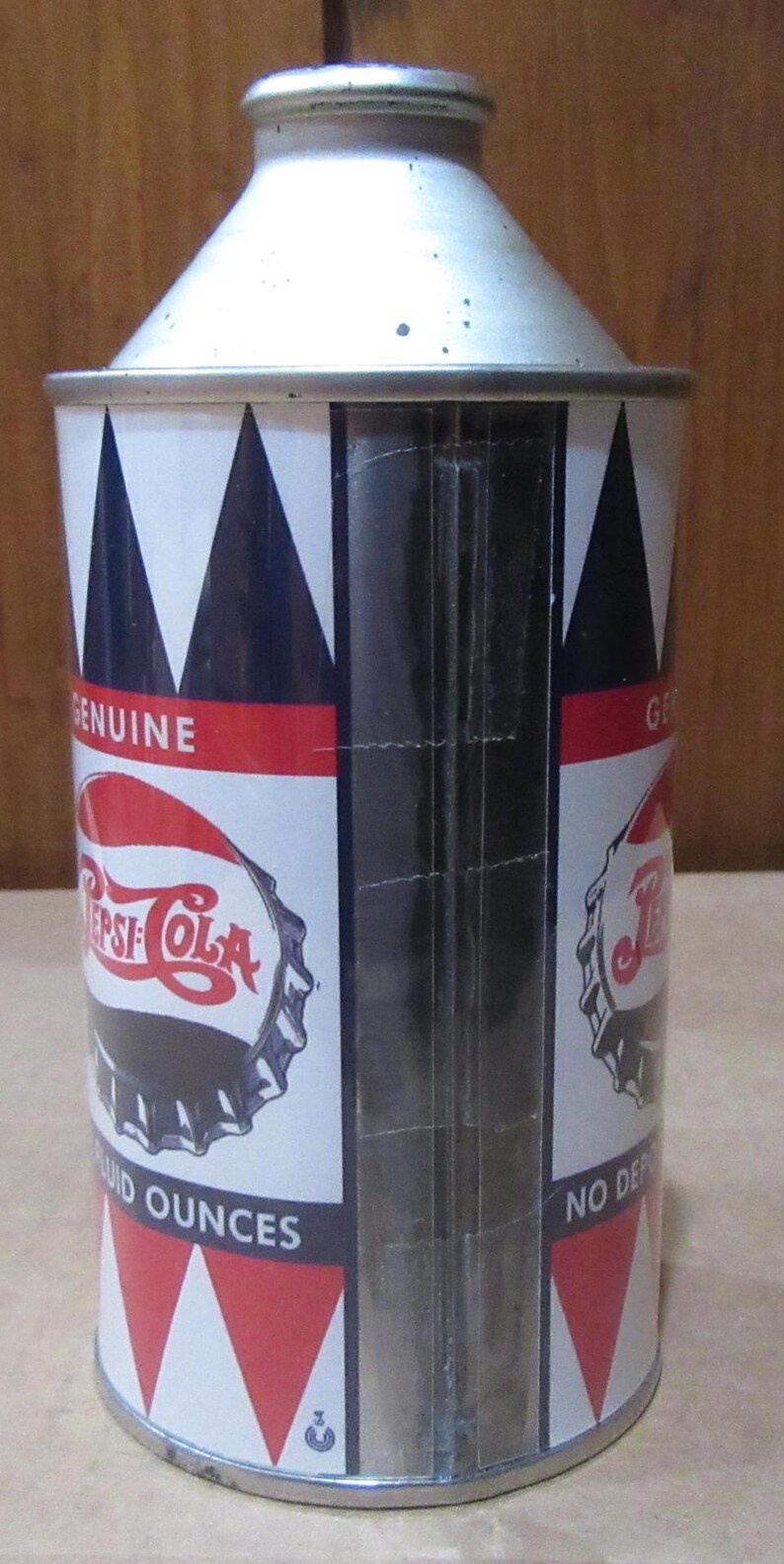 1950 Second Made Pepsi Cola Can NOVELTY / REPLICA Cone Top Soda Can ...