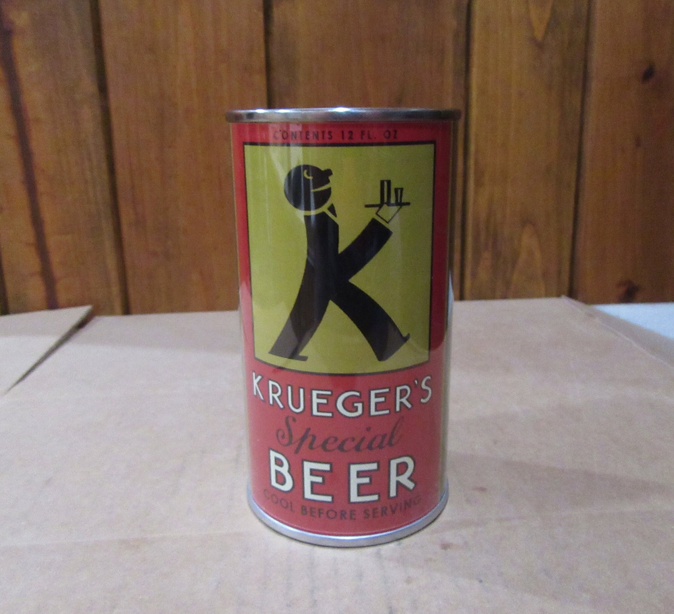 1st US Beer Can, 1933 Baldie Krueger's Special Beer 12 FL OZ Straight ...