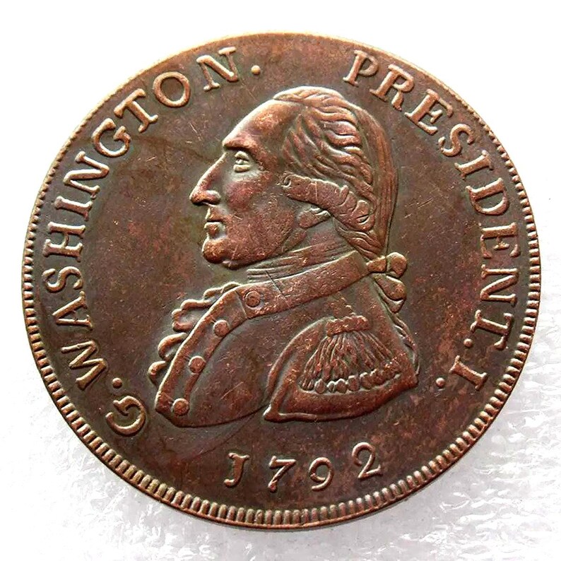 1792 Washington Getz Large Cent Copper Coin Restrike Medal Hobo Nickel ...