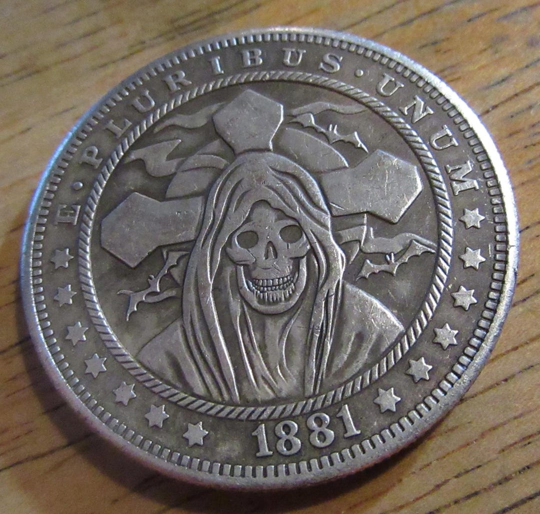 1881 Grim Reaper Hobo Nickel Coin – Collectible Art - Etsy