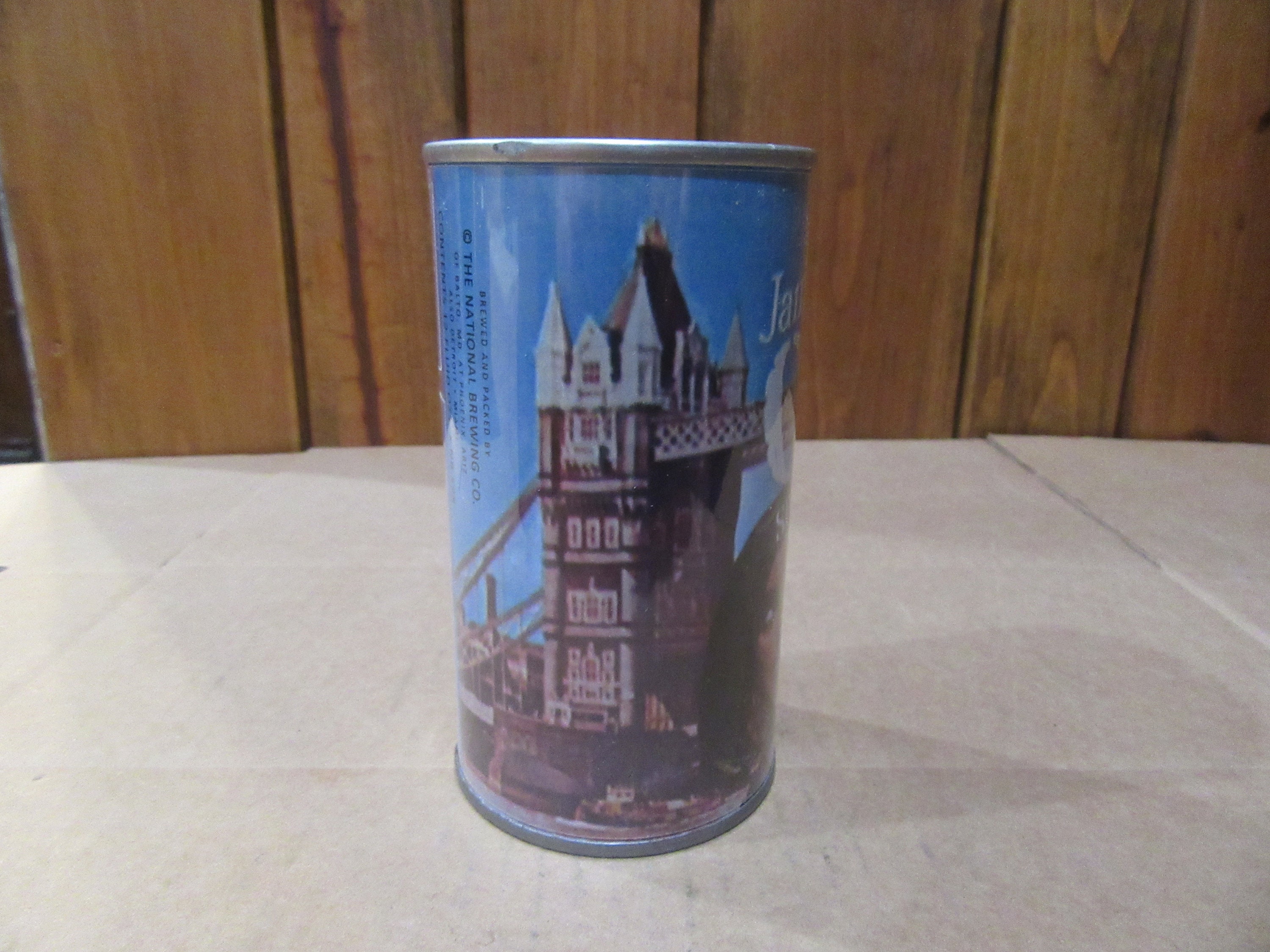 1969 James Bond 007 Beer 12 FL OZ Straight Steel Beer Can Bottom Opened ...