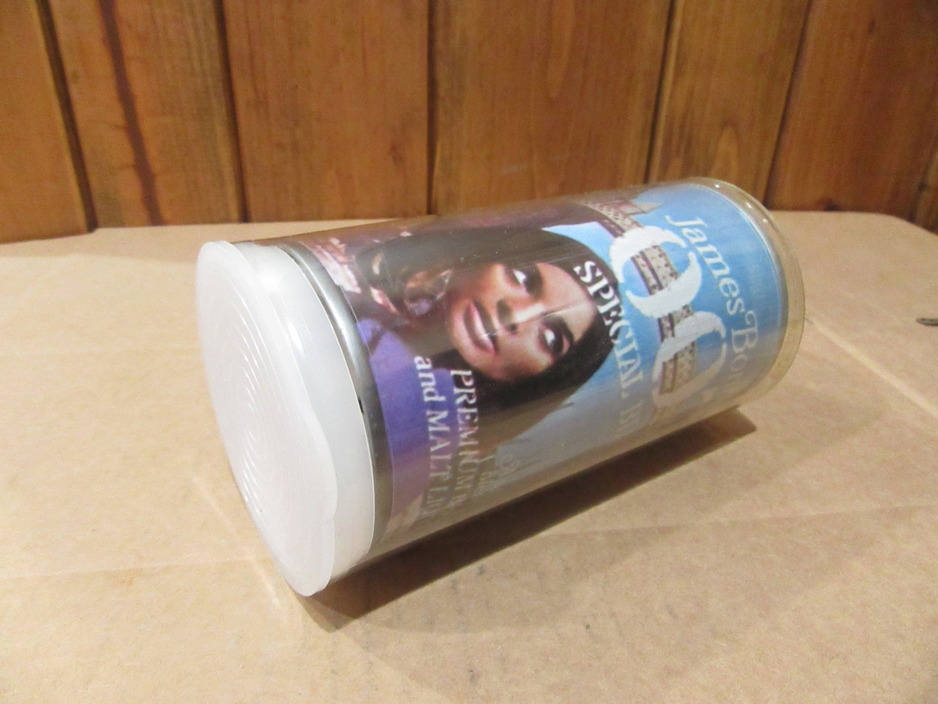 1969 James Bond 007 Beer 12 FL OZ Straight Steel Beer Can Bottom Opened ...