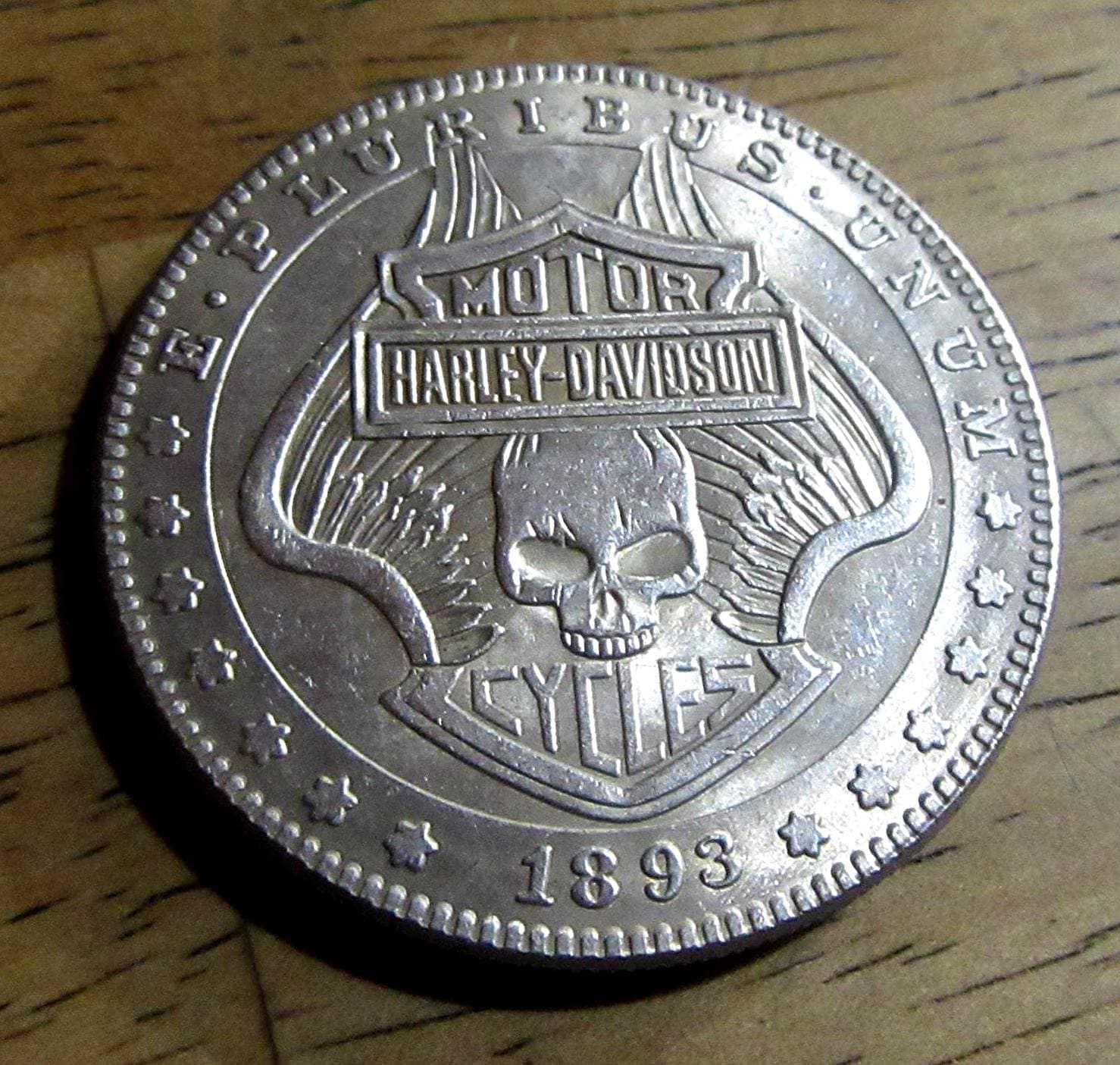 Harley Davidson Motorcycle Biker Coins – US Morgan Dollar Style Hobo ...