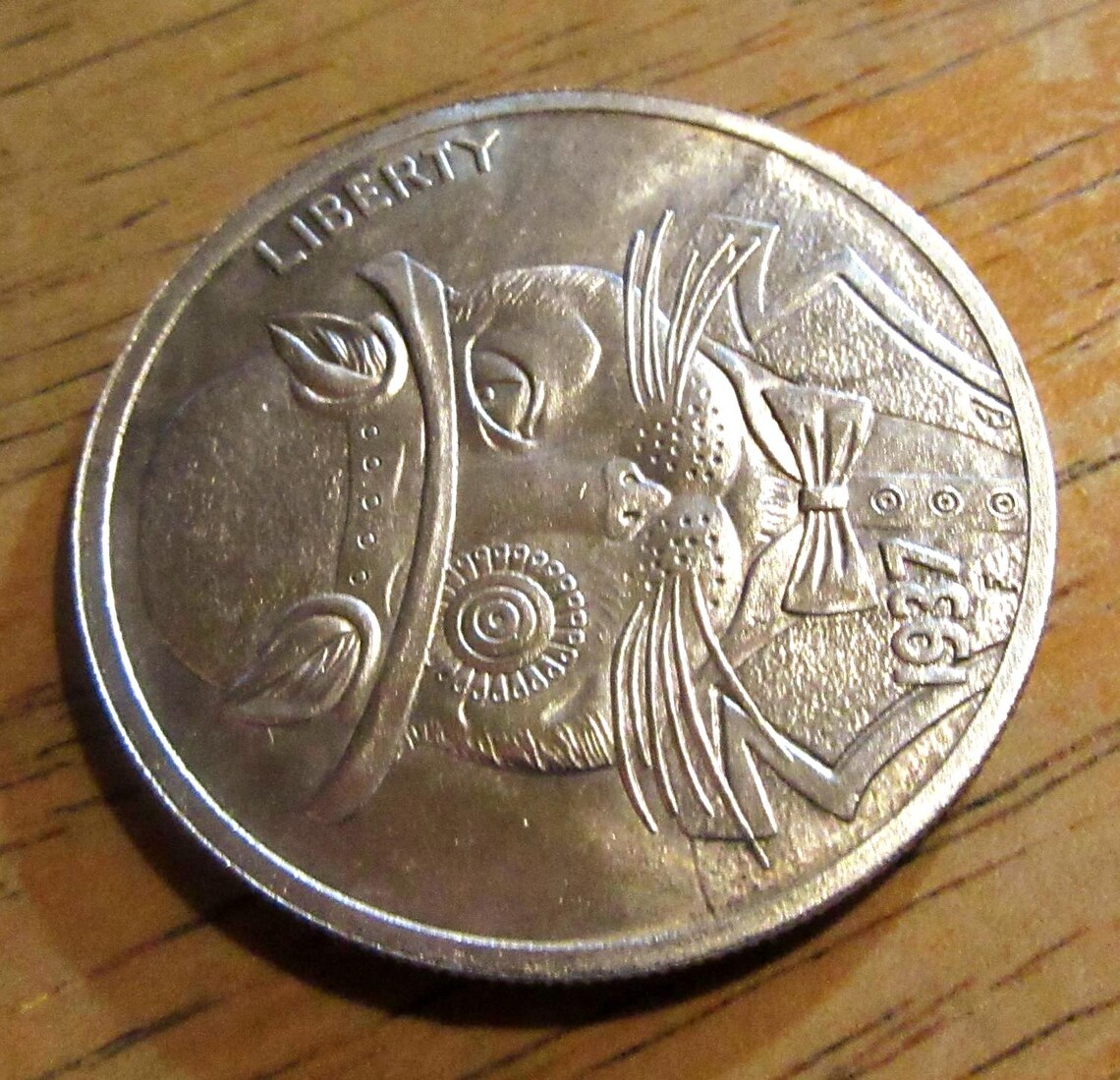 1937 Cool Liberty Cat - U.S. Morgan Dollar Style Coin - Hobo Nickel ...
