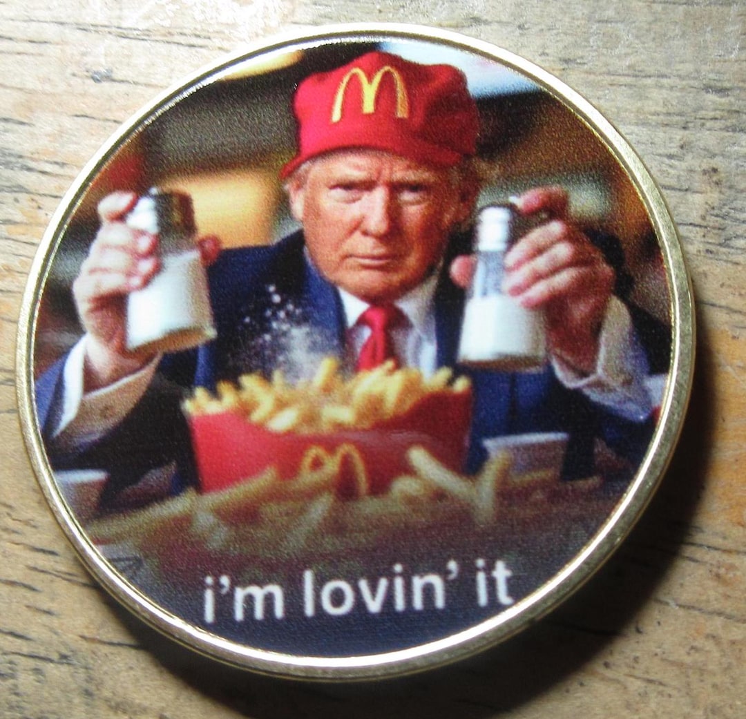2024 Donald Trump Mcdonald's Fries Gold Plated Collectible Coin - Etsy