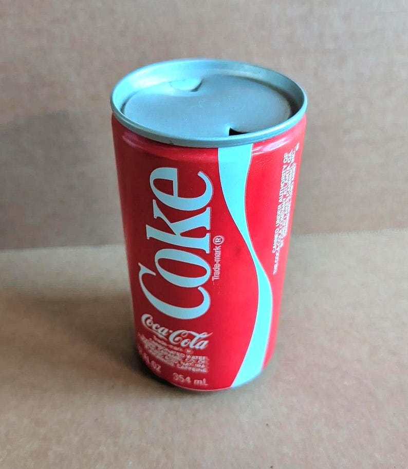 1960's Coke Coca-cola Flat Top Soda Can, Vintage Soda Collectible Hard ...