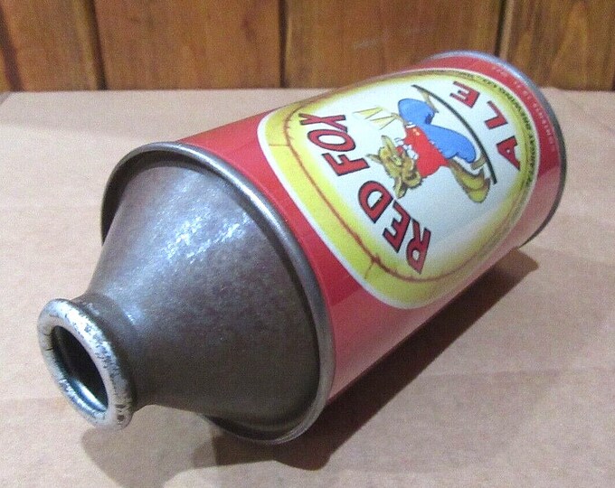 1940's Red Fox Ale Beer 12 FL OZ Straight Steel Cone Top Beer Can Come ...