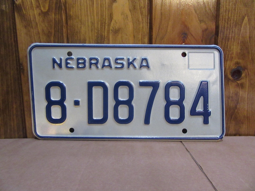 1970's Nebraska State License Plate { 8-D8784 } - Etsy