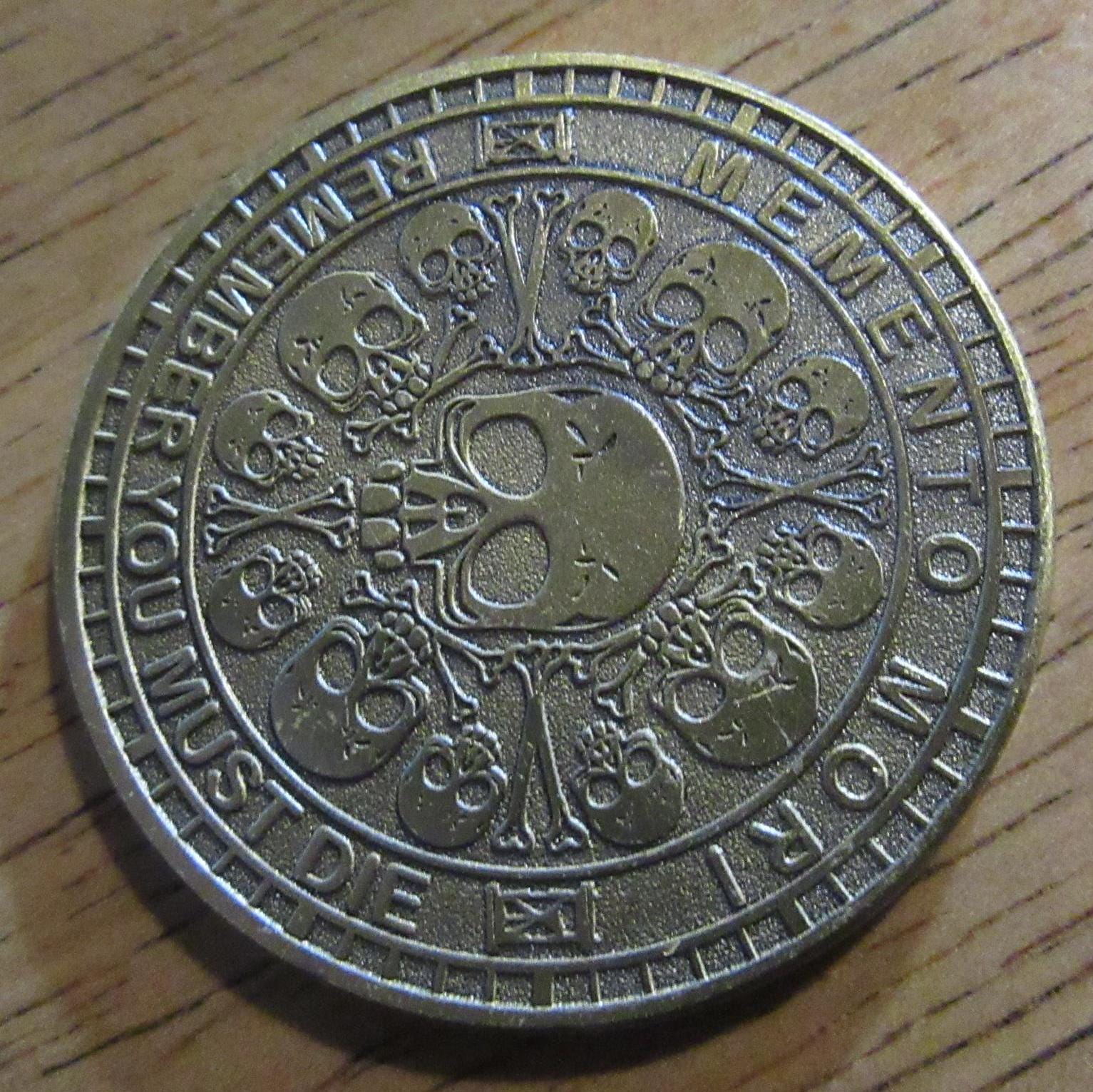 Skulls Memento Mori Challenge Coin: Elevate Your Daily Stoic Practice ...