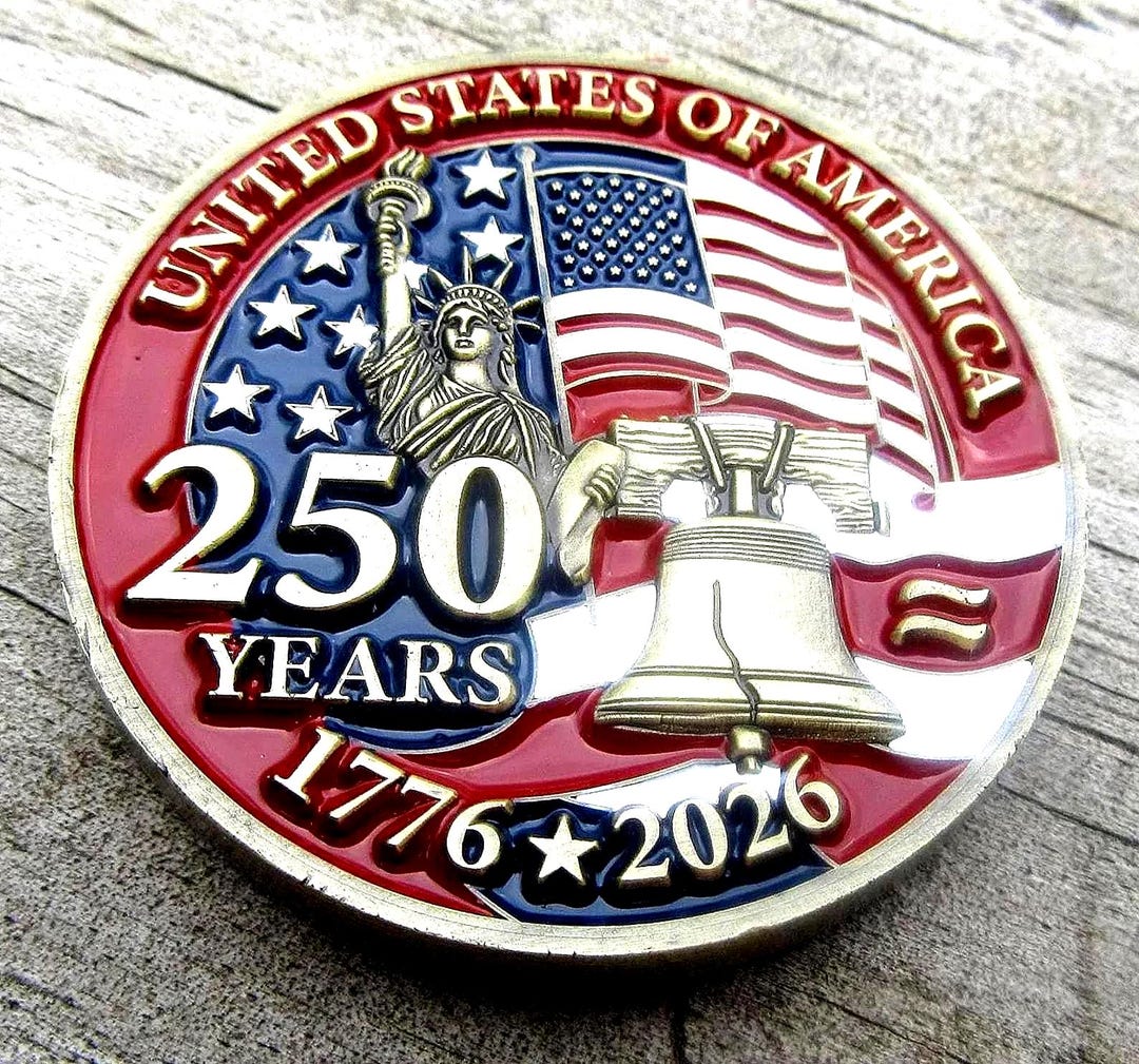 50mm 3D Raise 1776-2026 - 250th Anniversary United States of America ...