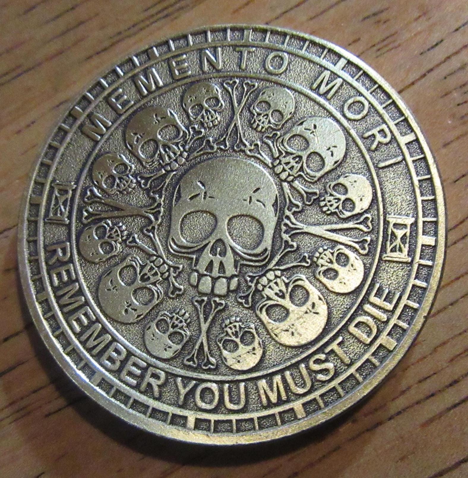 Skulls Memento Mori Challenge Coin: Elevate Your Daily Stoic Practice ...