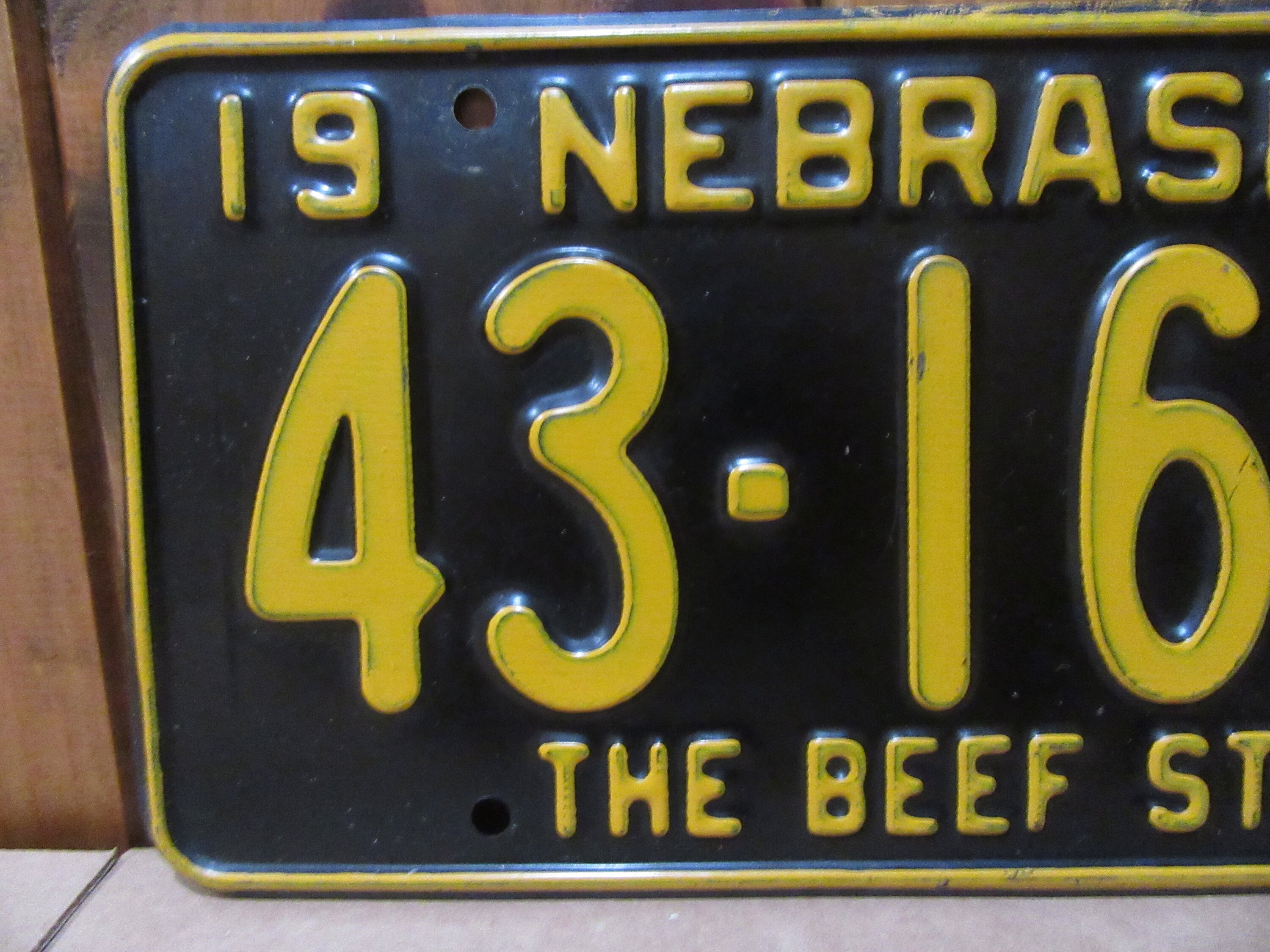 1960 Nebraska the Beef State License Plate Tag 43-1614 - Etsy