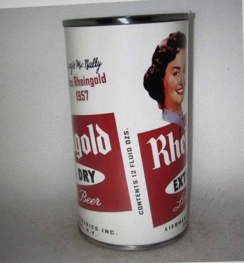 Margie Nally 1957 Miss Rheingold Extra Dry Lager Beer 12 FL OZ Straight ...