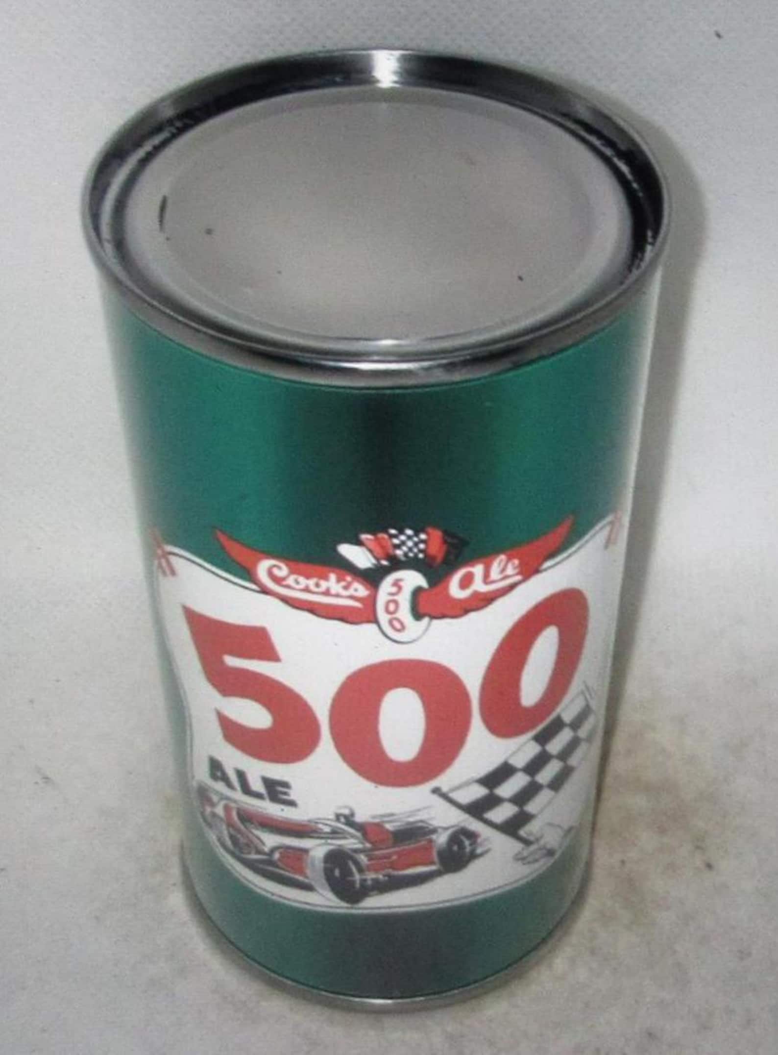 1940's Cook's 500 Ale Beer 12 FL OZ Straight Steel Flat Top Beer Can ...