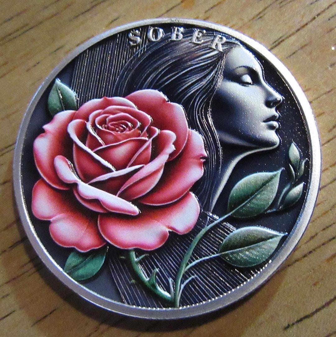 Lady and Roses Unique Rose Design SOBER Commemorative Coin - Hobo ...