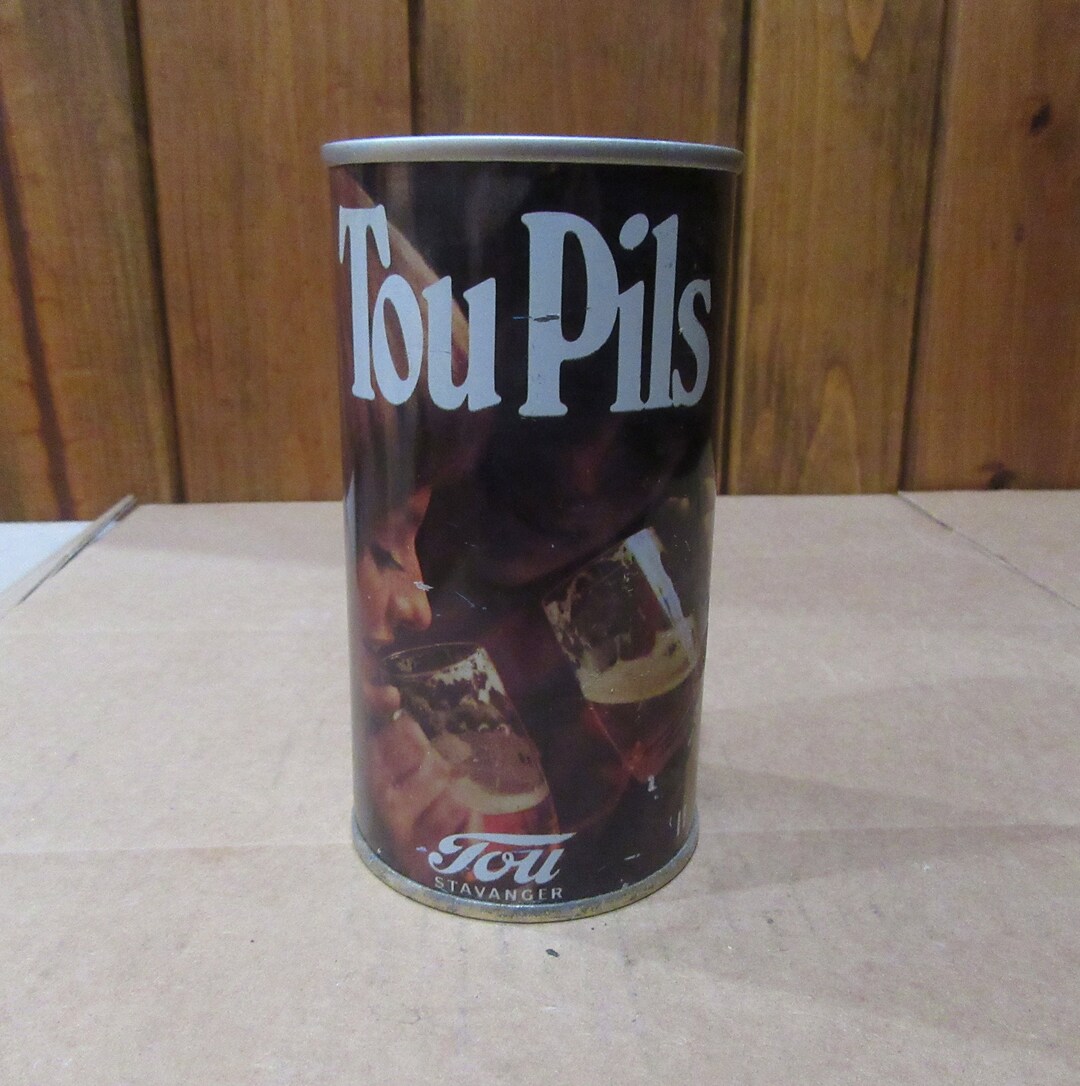 Product of Sweden, 1960's Tou Pils Lager Beer 0,35 Ltr. Straight Steel ...