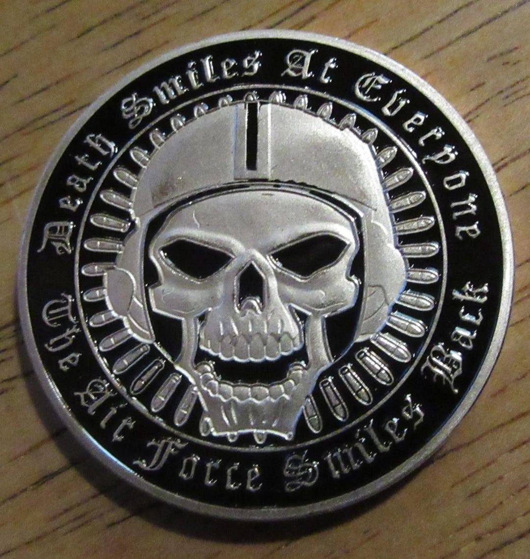 Skull U.S. Air Force Death Smiles - Challenge Commemorative Coin - Hobo ...