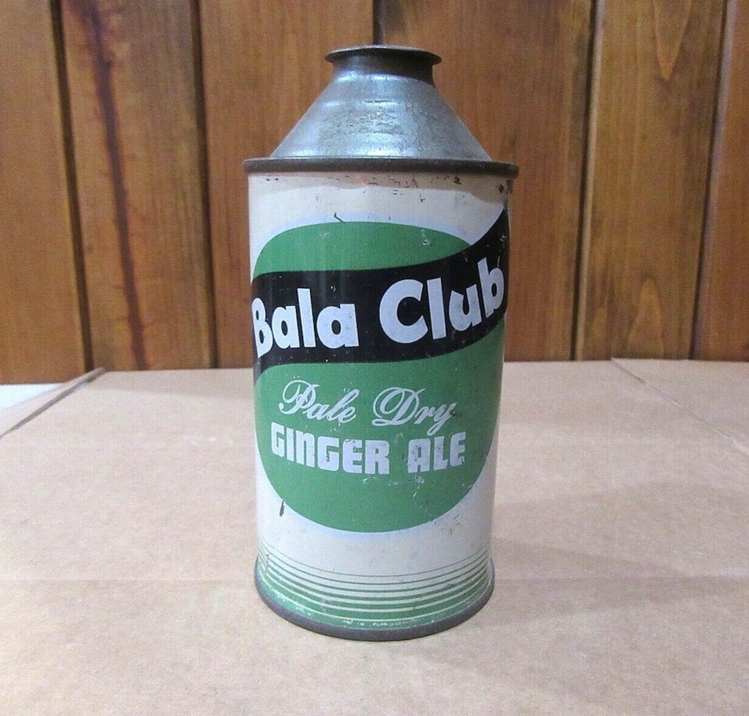 Vintage 1950's Bala Club Pale Dry Ginger Ale12 FL OZ Straight Steel ...