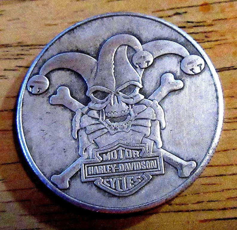 Harley Davidson Motorcycle Biker Coins – US Morgan Dollar Style Hobo ...