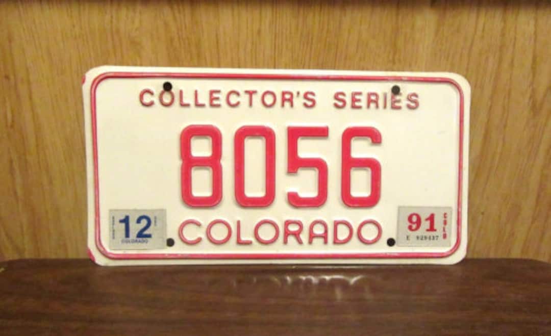 1991 Colorado Collector's Series License Plate Tag - Etsy
