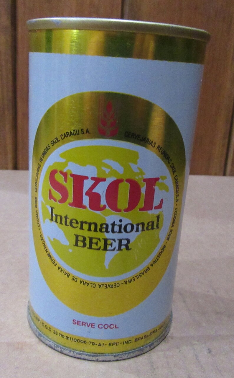 1960's SKOL International Beer 355 Ml Straight Steel Beer Can Bottom ...