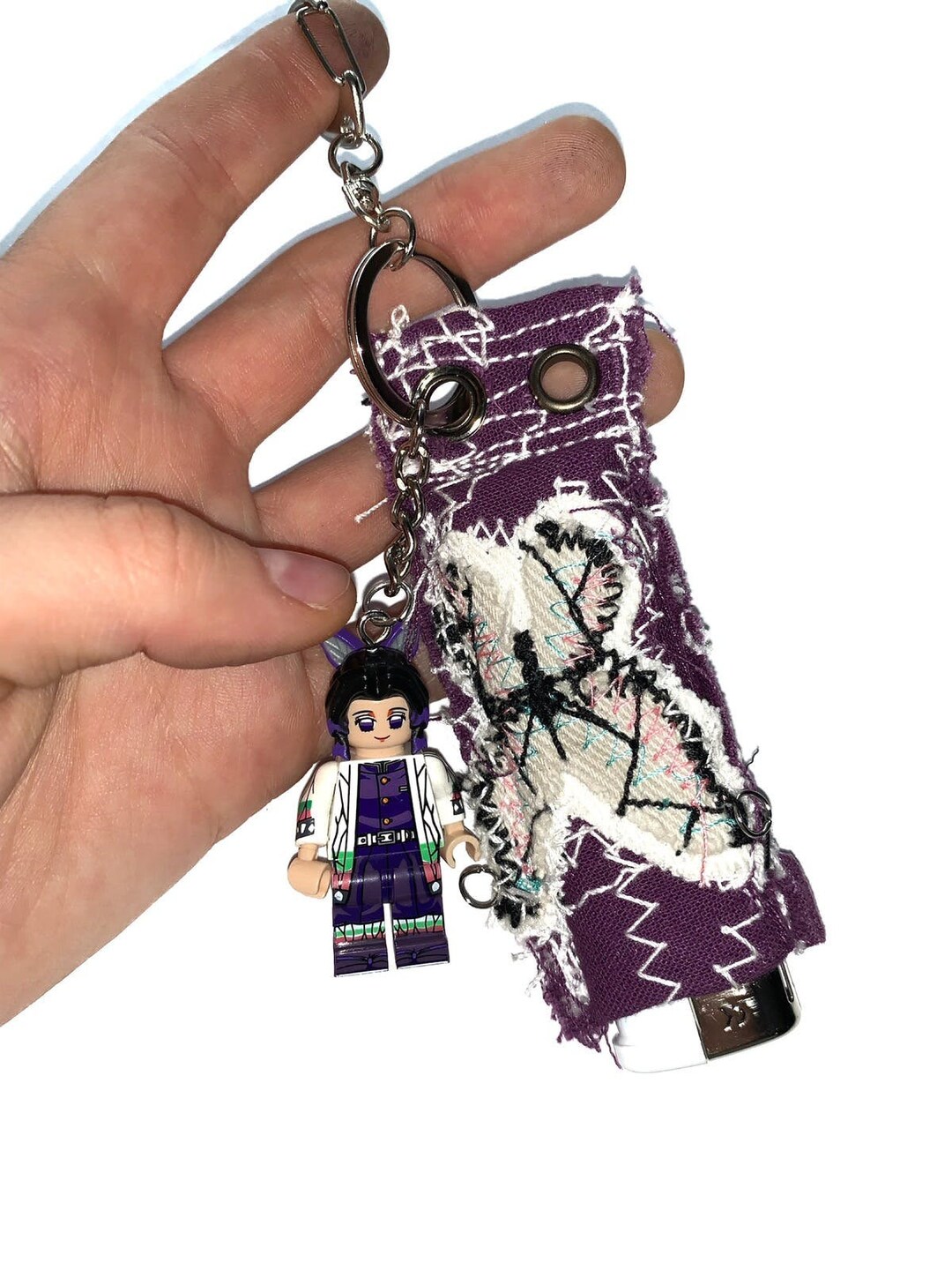 Anime Custom Fabric Lighter Case Upcycled Denim - Etsy