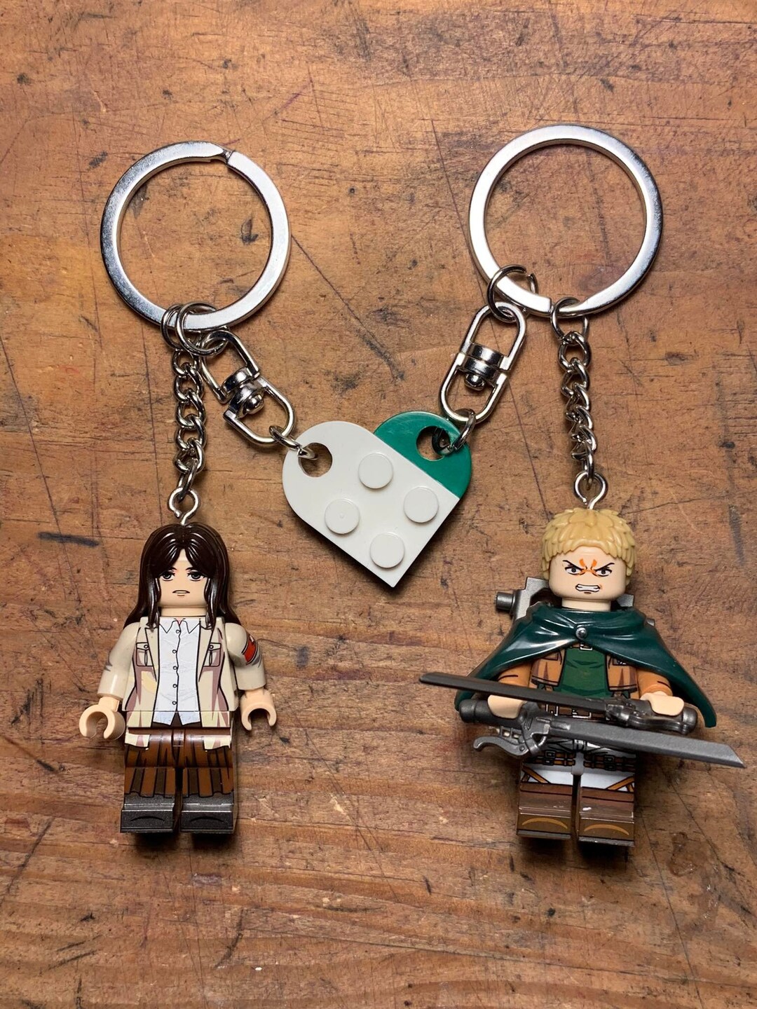 Atack Titan Anime Inspired Handmade ON Minifigure Keychain Set AOT ...
