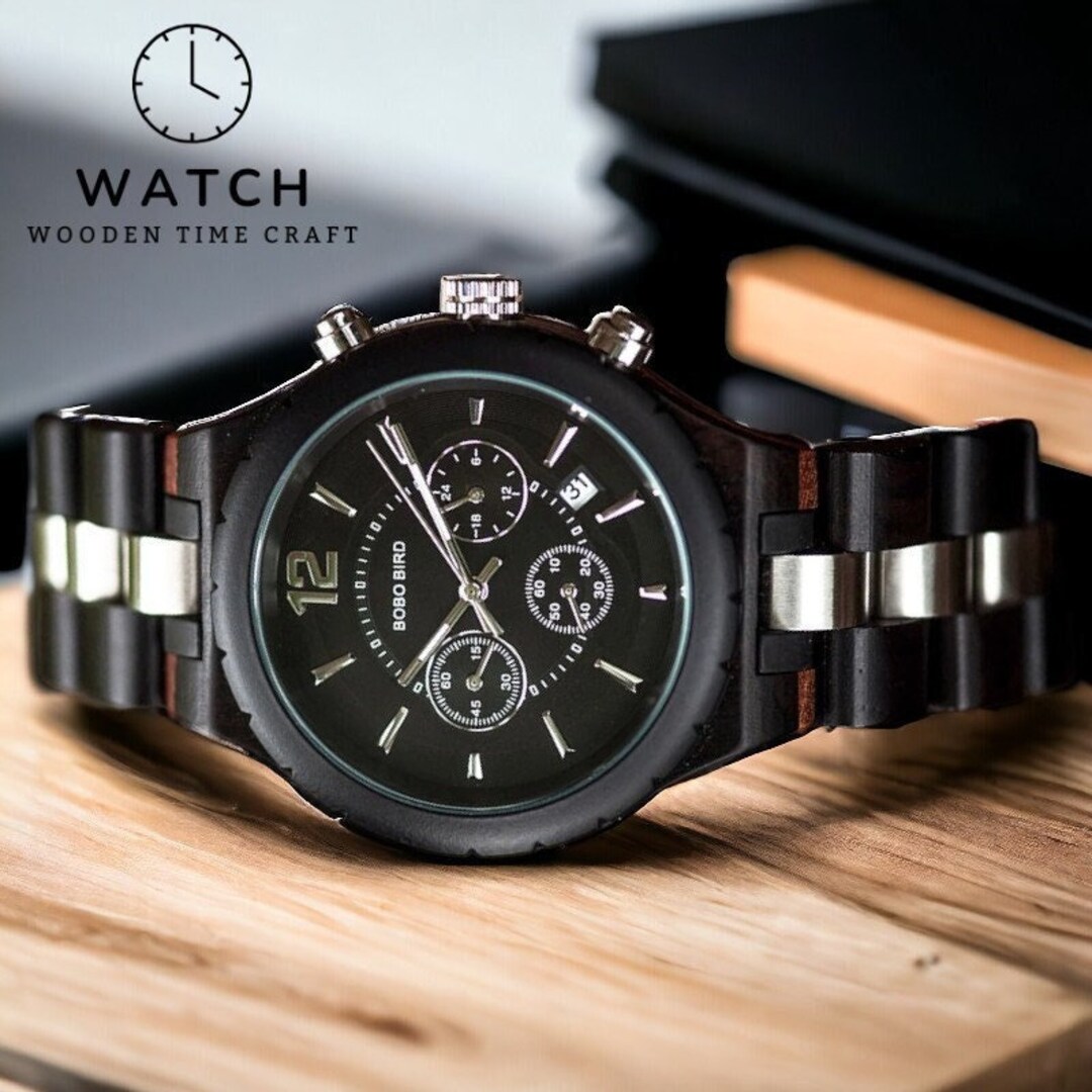 Luxury Wooden Men's Watch Stylish Chronograph, Perfect Gift for Him - Etsy