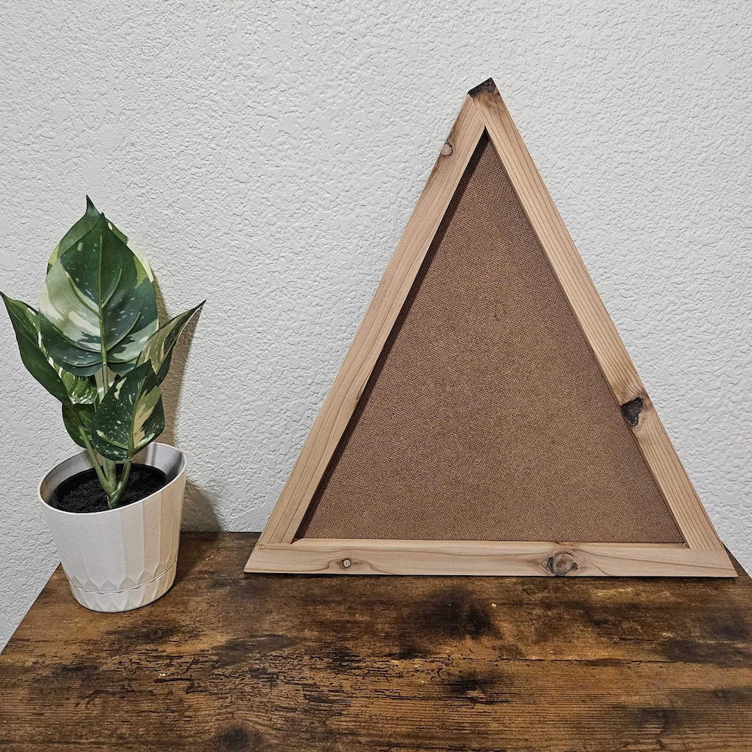 Solid Natural Cedar Triangle Wood Frame - Etsy