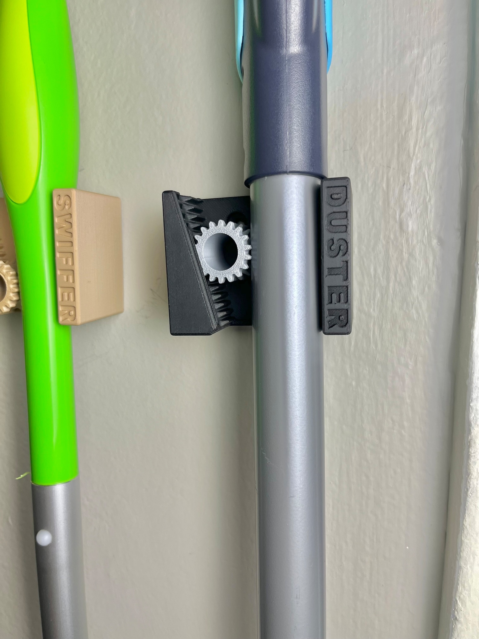 Wall Mounted Gravity Broom Holder Custom Engraving for Organization Fit ...